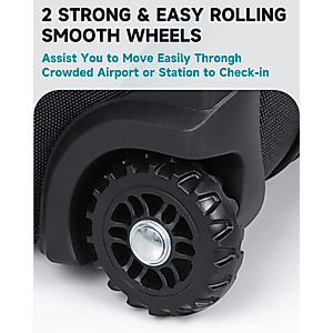 Findway Golf Travel Bags for Airlines with Wheels and ABS Hard Case Top, Protect Your Clubs, Waterproof 1680D Oxford Fabric and Oversize Tank Wheels, Lightweight and Easy to Maneuver