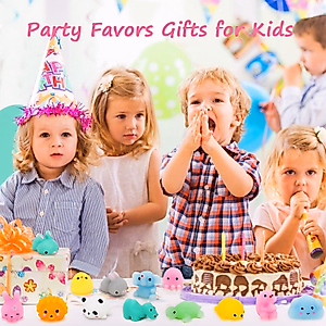 YIHONG 72 Pcs Kawaii Squishies, Mochi Squishy Toys for Kids Party Favors, Mini Stress Relief Toys for Christmas Party Favors, Classroom Prizes, Birthday Gift, Goodie Bag Stuffers