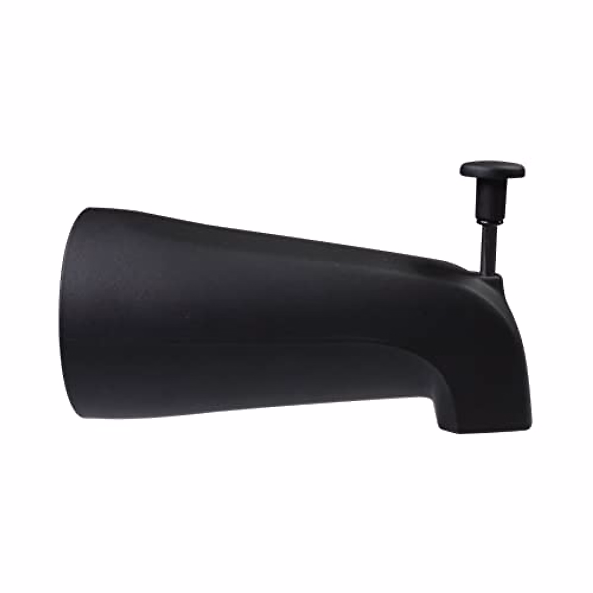 Westbrass E531D-1F-62 5-1/4" Reach Wall Mount Tub Spout with Front Diverter, Matte Black