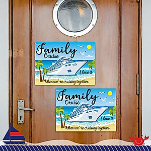 Xuhal 4 Pcs Large Cruise Door Magnets Decorations Magnetic Summer Beach Magnets Cruise Ship Magnets Funny Beach Nautical Magnet Decal Sticker for Cabin Fridge Refrigerator Car Carnival Anniversary