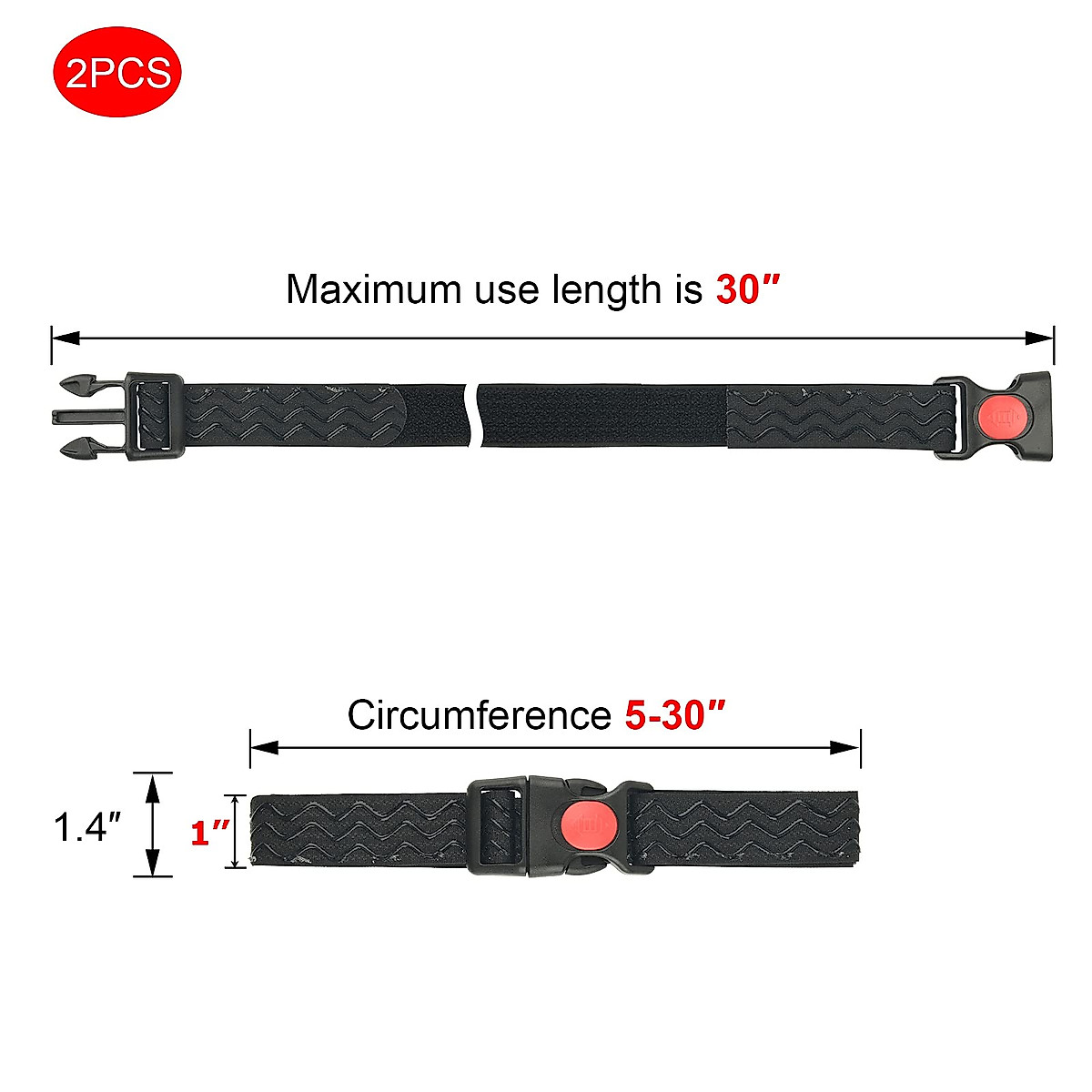 Cosmos 2 Pcs Bike Wheel Stabilizer Straps Anti-Slip Adjustable Fastening Tie Down Straps Reusable Versatile Hook & Loop Securing Straps