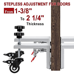 KodMtiz Door Installation Kit, Heavy Duty Door Board Dolly for 1-3/8" and 1-3/4" Pre-Hung, Slab, and Front Doors, Stainless Steel Installation Tool Kit for Commercial & Residential Use