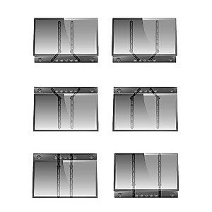 VIVO Manual Flat Ceiling TV Mount for 23 to 55 inch Screens with Universal Sound Bar Bracket, TV and Soundbar Mount Combo, Mount-KIT-VCSB2