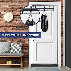 HADOR Door Draft Stopper 36 Inch, Weighted PU Leather Under Door Snake Cold Air Noise Blocker, Heavy Duty Door Seal Cover Gaps up to 4'', Black