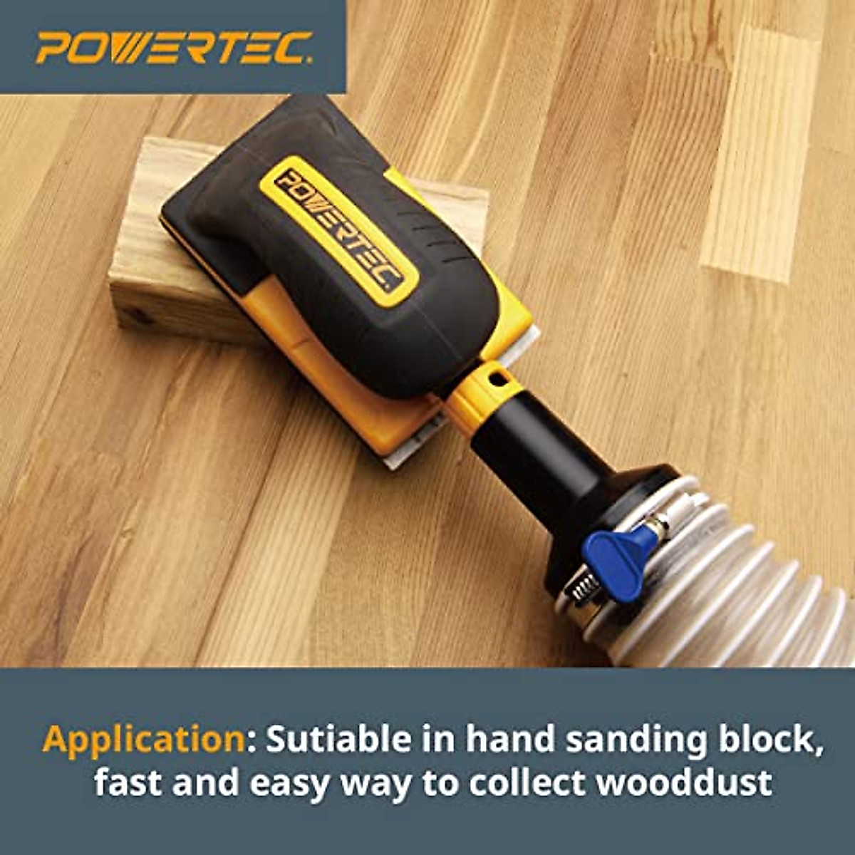 POWERTEC 70140 2-1/2” to 1-1/4” Hose Reducer – Conversion Unit for Dust Collection Accessories