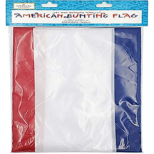 The Dreidel Company Large Patriotic US Flag Bunting Decorations 4th of July Large Red, White & Blue - 18" x 20 Ft. (2-Pack)