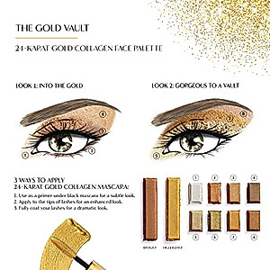 Physicians Formula 24-Karat Gold Shimmer Makeup Set, Face Palette, The Gold Vault, Mascara, Eyeshadow, Christmas Gift