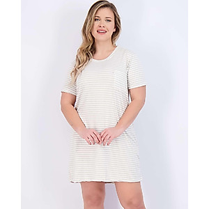 Real Essentials 3 Pack Nightgowns Women Adult Womens Nightgown Moo Moos Sleep Night Shirts Hysterectomy Sleepwear House Dress Lounge Ladies