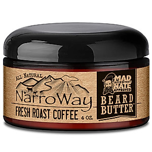 Narroway All Natural Beard Butter 4 oz Jar (Fresh Roast Coffee)
