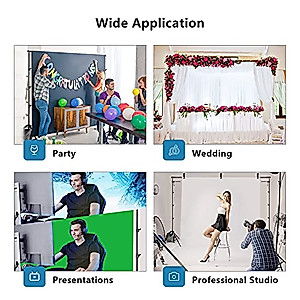 Backdrop Stand 8.5x10ft, ZBWW Photo Video Studio Adjustable Backdrop Stand for Parties, Wedding, Photography, Advertising Display
