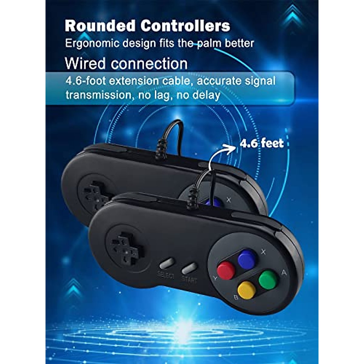 Fadist Retro Game Console, Built in 821 Classic NES Games, 4K HDMI HD Output, Game Box with 2 Wired Controller, Plug and Play Video Games Console, Ideal Gift for Kids, Friend