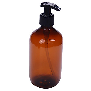 specious 4Pcs New 500Ml Pump Bottle Makeup Bathroom Liquid Shampoo Bottle Travel Dispenser Bottle Container for Soap Shower