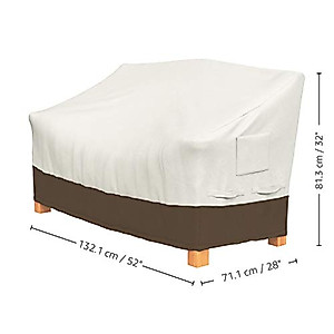 Amazon Basics 2-Seater Bench Outdoor Patio Furniture Cover & Coffee Table Patio Cover