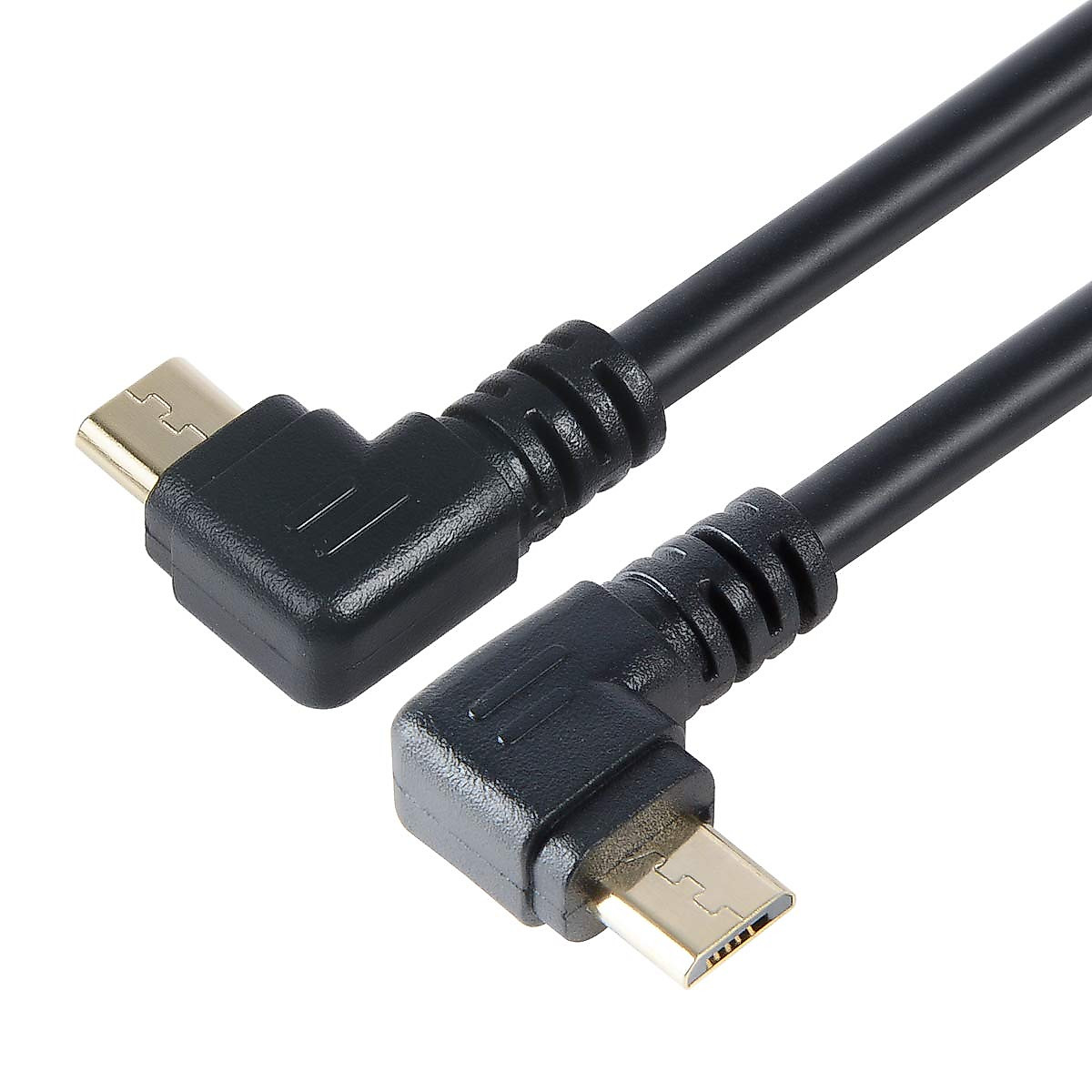 TENINYU Combo-Pack Left/Right Angle USB Cable 5.5 Inches for TV Stick and Power Bank - 90 Degree USB to Micro USB Cable for Roku TV Stick and More