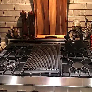 GR1 Griddle Replacement Parts for ZLINE Gas Stove Parts RA48 RT48 RG48 RT36 RG36 RGS-SN-36 Low Grate Gas Range Cooktop Griddle Plate ZLINE E30-40 E36-60 Cast Iron Griddle Top Pan 1 Pcs