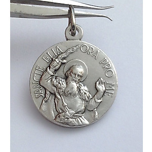 Saint Elias The Prophet Silver Tone Medal - The Patron Saints Medals -100% Made in Italia