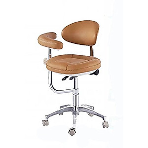 Aphrodite Dental Stool Assistant Stool Dental Assistant Chair Micro Fiber Leather Height Adjustable by Purple-Violet