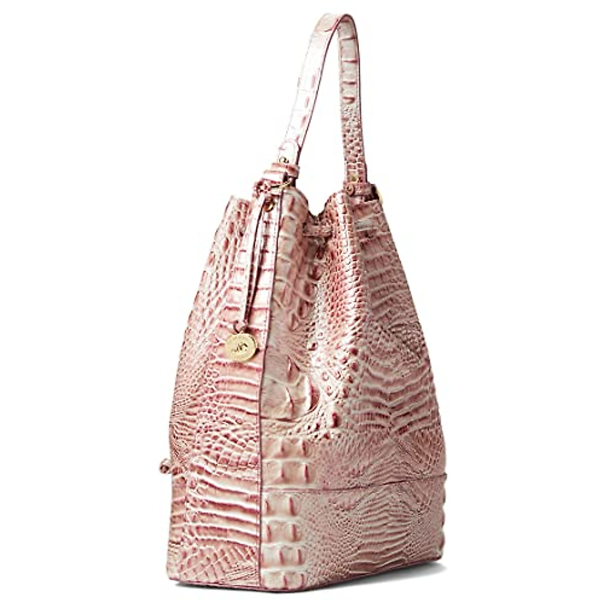 BRAHMIN Melbourne Marlowe Bucket Bag Pink Icing One Size