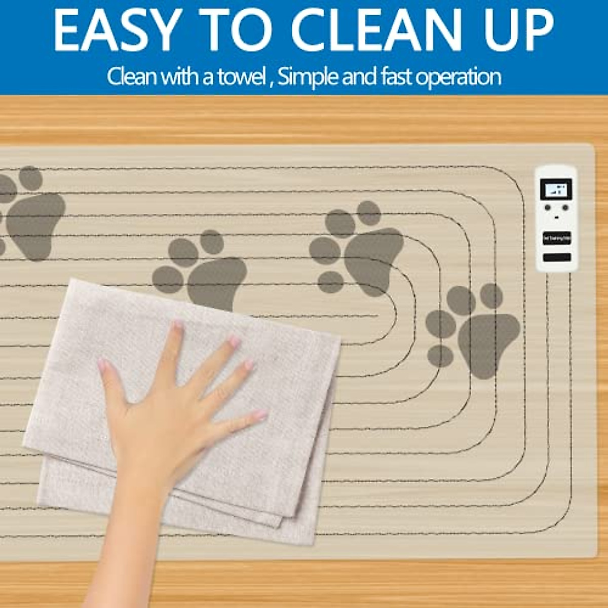 ZLAWIP pet Training mat, Scan pet Indoor Electric Shock mat, LED Screen Cats and Dogs Electric Shock mat, Electric Drive Training mat to Keep Pets Away from The Sofa, 3 Modes (30"x16")