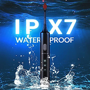 DIKLA Electric Toothbrush，Rechargeable Powered Toothbrush for Adults，Whitening Sonic Toothbrush with 8 Replacement Brush Heads,Last 90 Days,Deep Cleaning