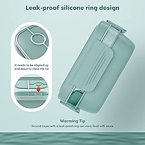 HOMETALL Bento Box Adult Lunch Box,3 Stackable Bento Lunch Containers for Adults, Modern Minimalist Design Bento Box with Utensil Set, Leak-Proof Lunchbox Bento Box for Dining Out, Work, Picnic