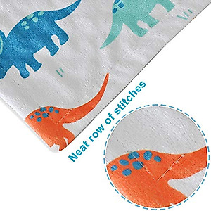 HOMRITAR Baby Blanket for Kids Super Soft Minky Blanket with Dotted Backing, Toddler Blanket with Dinosaurs Multicolor Printed 30 x 40 inch(75x100cm)