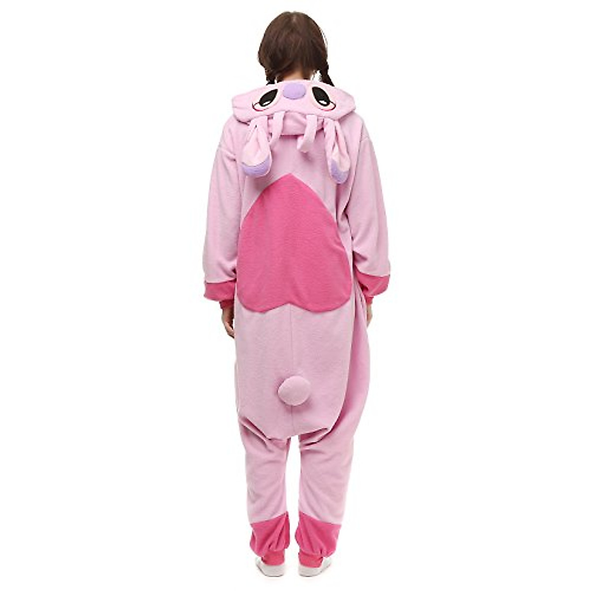 Superband Kigurumi Pink Stitch Costume Onesie Halloween Pajamas,M