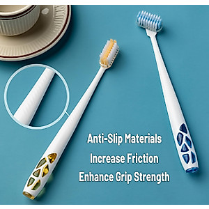 E.M&S.T by Emmeliestella Dog Toothbrush for Large Dogs, Pet Dental Care, Reduce Pets Teeth Plaque, Oral Hygiene, Deep Clean, Soft Bristles, 360 Rotating Brush Head, Removing Bad Breath Tartar, 3PCS