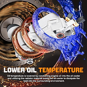 WEILEITE 68310865AB 3.6 Engine Oil Cooler Filter Housing Adapter Compatible With Dodge Journey Charger Challenger Caravan Ram ProMaster Jeep Wrangler Grand Cherokee Chrysler 200 300 2017 2018