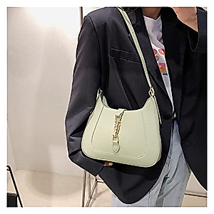 ENMESI Fashion Luxury Bags Quality Luxury Purses And Handbags Leather Shoulder Crossbody Bags For Women (Color : Black, Size : 10 * 8 * 2.3inch)