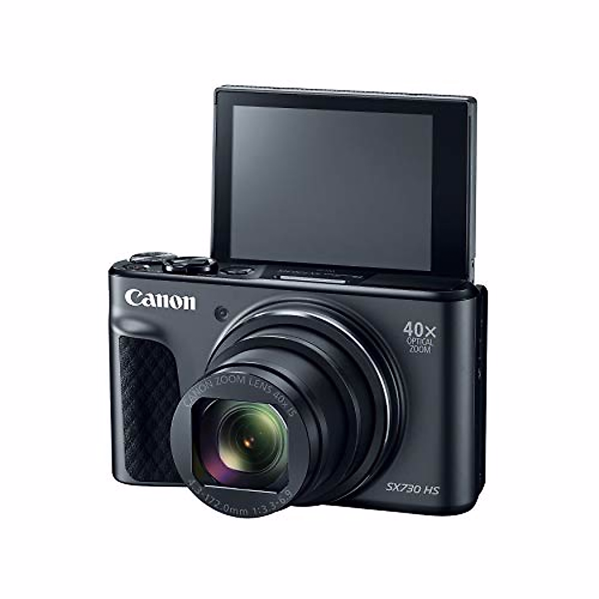 Canon PowerShot SX730 Digital Camera w/40x Optical Zoom & 3 Inch Tilt LCD - Wi-Fi, NFC, Bluetooth Enabled (Black) (Renewed)