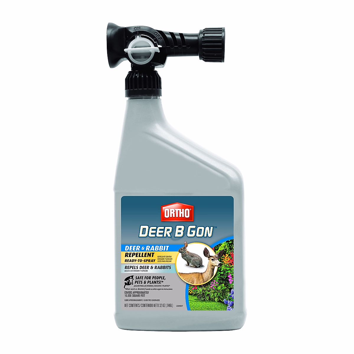 Ortho Deer B Gon Deer and Rabbit Repellent Read-To-Spray Hose End Attachement, 32-Ounce