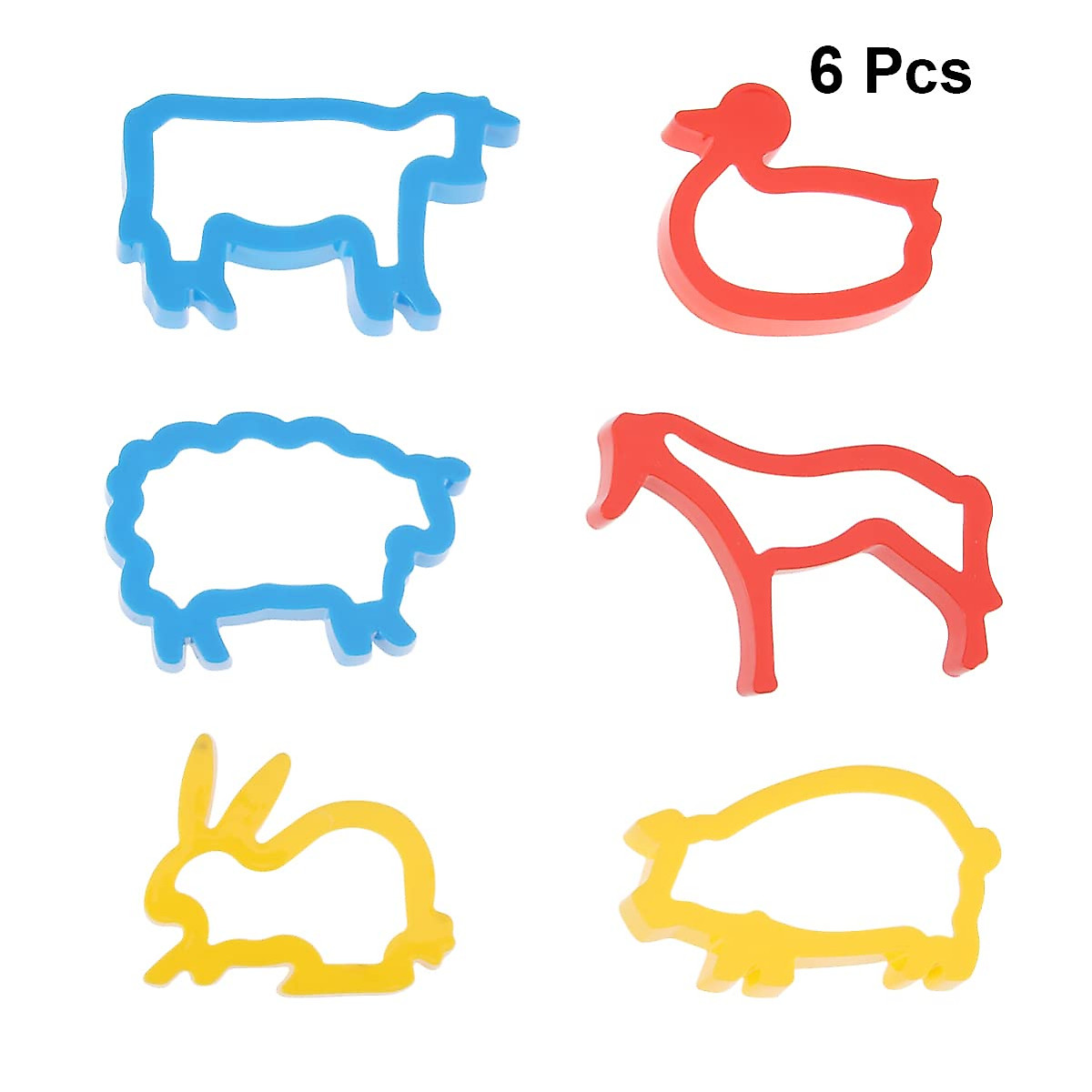 Animal Cookie Cutter, 6pcs Plastic Modelling for Kids Random Color Biscuit Cutter Cookie Cutter Toy