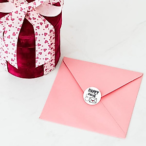 Happy Mail Labels 1 Inch Round 500 Stickers Envelop Seals for Small Business Shipping Packaging Sticker