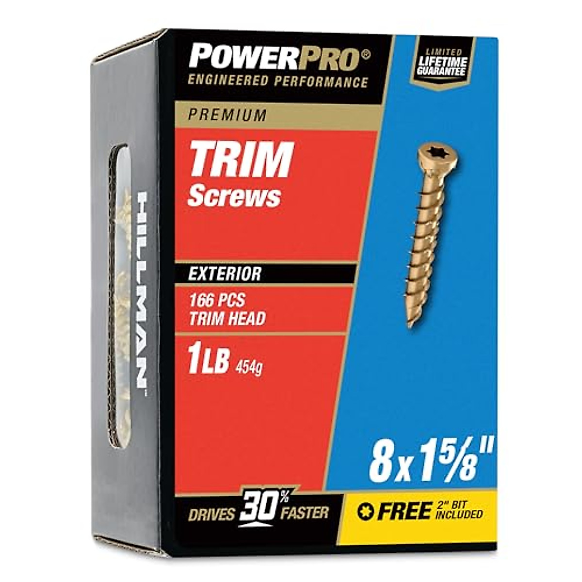 Power Pro Premium Exterior Trim Screws (#8 x 1-5/8") - 1lb Box