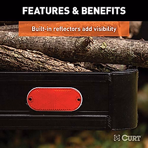 CURT 18113 49 x 22-1/2-Inch Black Aluminum Hitch Cargo Carrier, 500 lbs Capacity, 2-in Fixed Shank