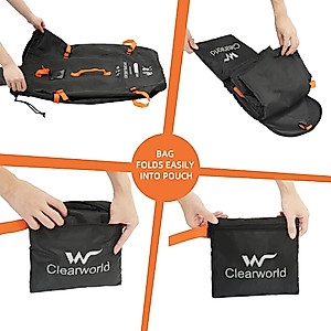 Clearworld Car Seat Travel Bag for Air Travel, Durable Gate Check Bag for Airport,Foldable Baby Stroller Travel Carry Bag, Fits Car Seats, Infant Carriers & Booster,Universal Size