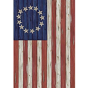 Betsy Ross Flag Patriotic Garden Flag Rustic 4th of July 12.5" x 18"