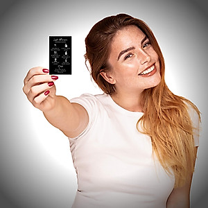 Boutique Marketing LLC Lash Extension Aftercare Instructions Cards,50 Pack,Double Sided Size 3.5 x 2 inchinch After Care (2-3 Week Fillers),Black with White Design