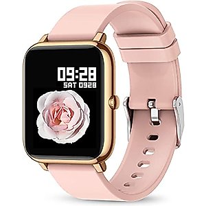 KALINCO Smart Watch, Fitness Tracker with Heart Rate Monitor, Blood Pressure, Blood Oxygen Tracking, 1.4 Inch Touch Screen Smartwatch Fitness Watch for Women Men Compatible with Android iOS