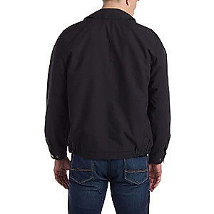 Perry Ellis Men?s Jacket ? Casual Lightweight Water Resistant Microfiber Windbreaker Golf Coat (S-XL), Size Medium, Black