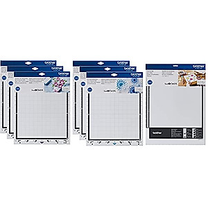 Brother ScanNCut DX Mats, 12" x 12" Standard and Low Tack Adhesives, 3 Each, and 12" x 12" Non-Tack Scanning Mat