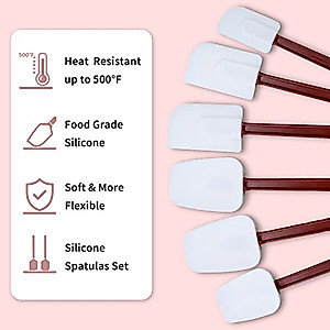 MYTASUY Silicone Spatulas Heat Resistant,Heavy Duty Rubber Spatulas Silicone Commercial , Commercial Silicone Spatulas Set for Kitchen Use, Silicone Cooking Utensils Sets of 2 (13.5 INCH)