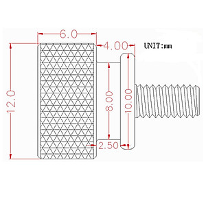 uxcell Computer PC Case M3x12mm Aluminum Alloy Knurled Thumb Screws Wine Red 10pcs