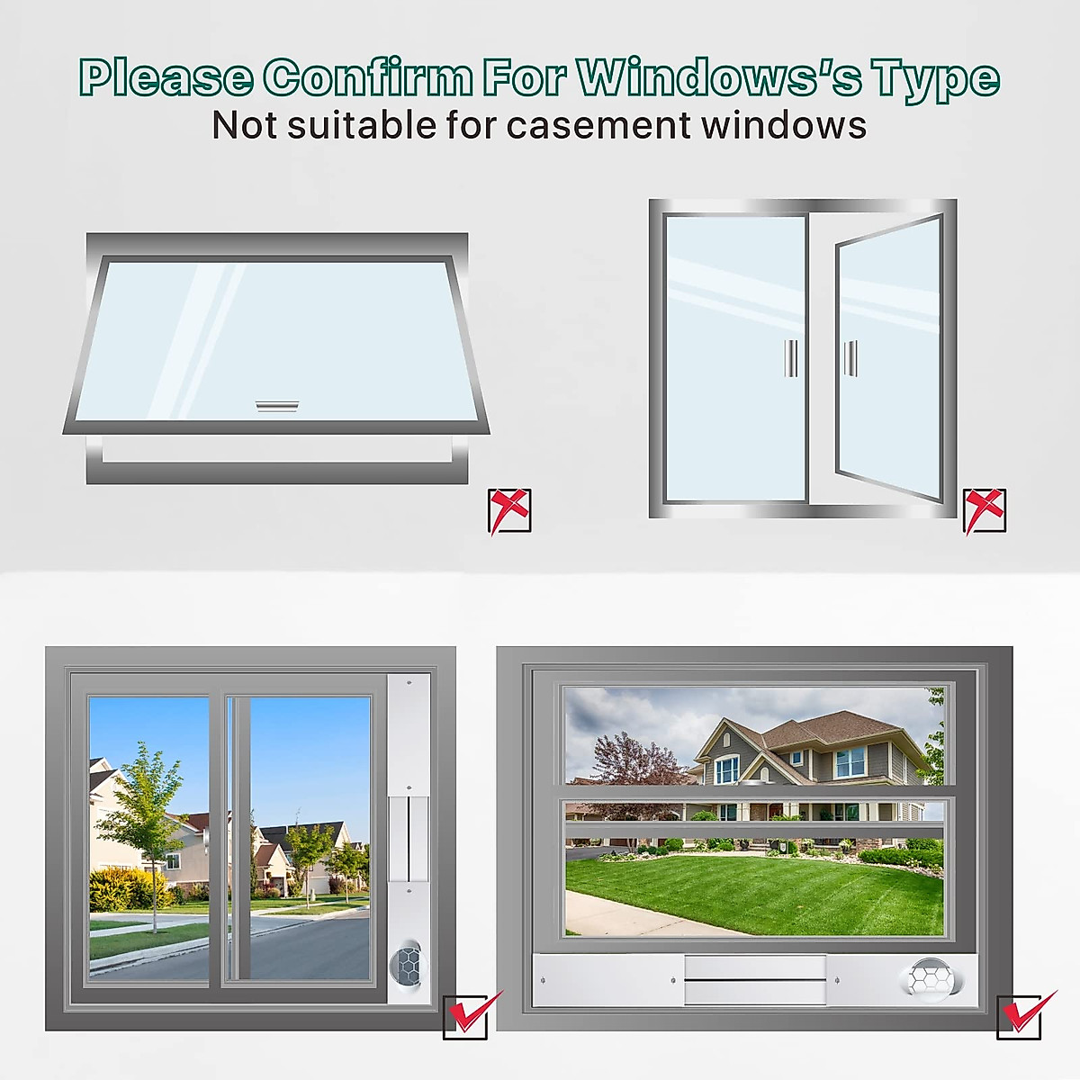 AC Window Vent Kit Portable Air Conditioner Window Kit for Sliding Window, AC Vent Kit with Coupler Window Seal for AC Unit,AC Window Seal Parts Adjustable Length from 16.9"to 46.5" fit for 5.1”Hose
