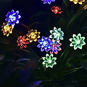 ITICdecor Solar Garden Lights Solar Flower Landscape Lights, Solar Decorative Lights Outdoor for Pathway, Patio, Front Yard Decoration(2 Pack)