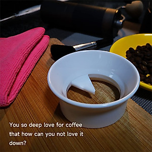 SHANGFEI Dosing ring for moka pot,Coffee powder filler funnel,Anti-flying powder,Moka pot accessories (55mm for 1-3cup moka pot)