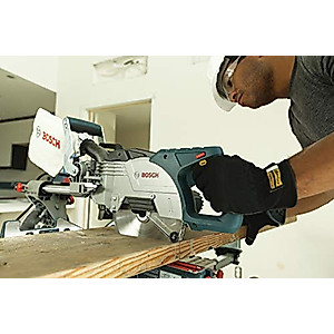 BOSCH CM8S 8-1/2 Inch Single Bevel Sliding Compound Miter Saw, Blue