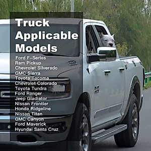 Meginc Dog Car Seat Covers for Back Seat, Waterproof Pet Bench Seat Cover for Truck Chevrolet Silverado/Ram/Ford F-Series/GMC Sierra 600D Heavy Duty Scratch Proof Nonslip Truck Seat Covers for Dogs