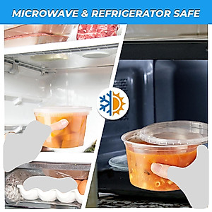 CONTAIN FRESH Deli Containers with Lids, Food Storage Containers with Lids 16 oz (16 oz - 48 Sets)